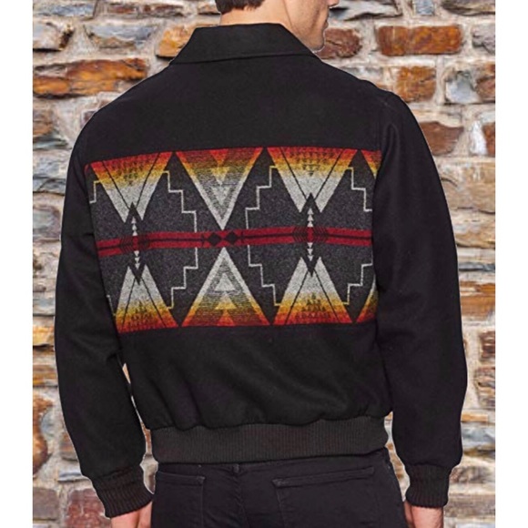 Pendleton | Jackets & Coats | Pendleton Pieced Big Horn Wool Bomber ...